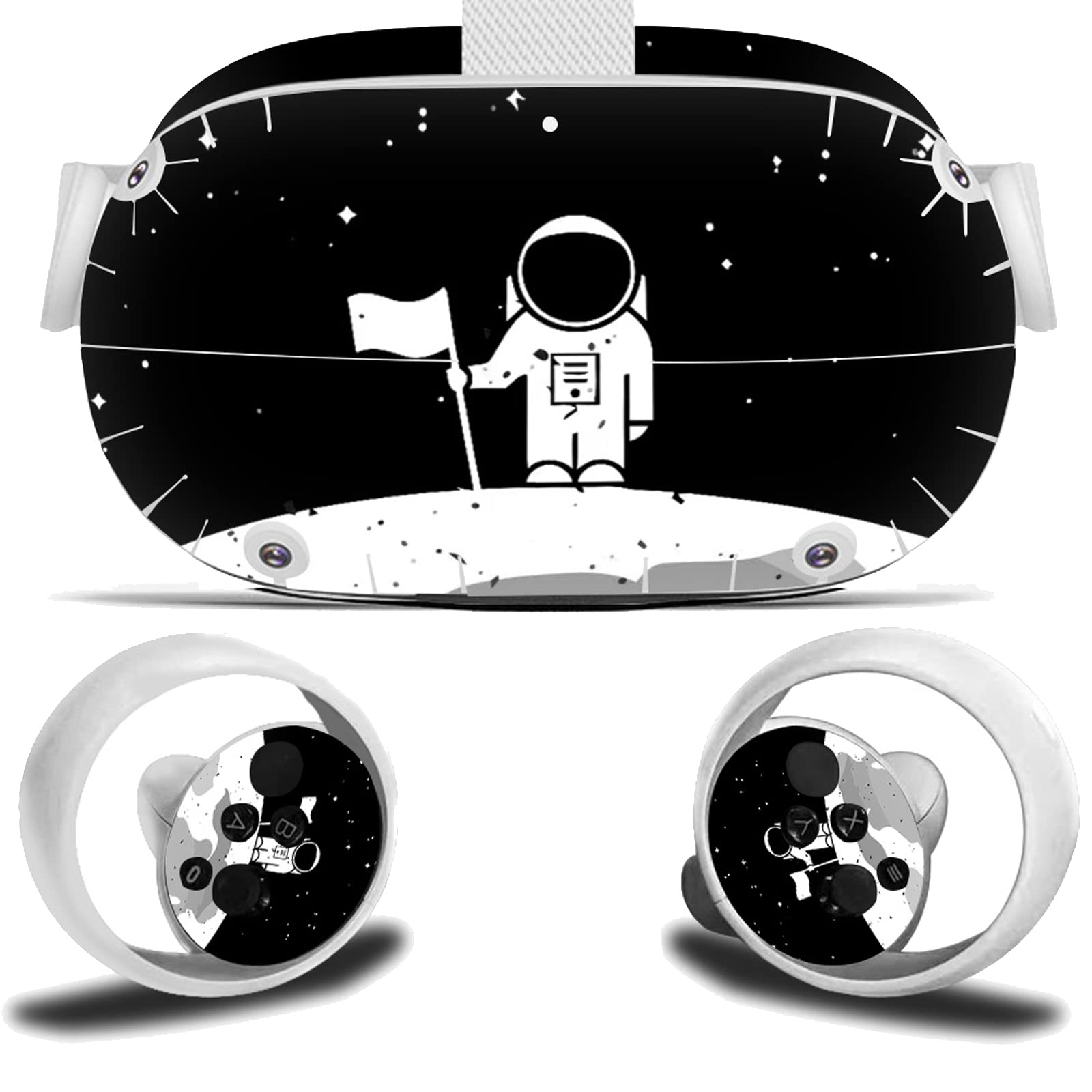 VR Stickers Skin Oculus Quest 2 Decals Anime for Headset and Controller Stickers Oculus Quest 2 Decal Skin, Vinyl Decal Stickers Skin for Oculus Quest 2, Spaceman Skins