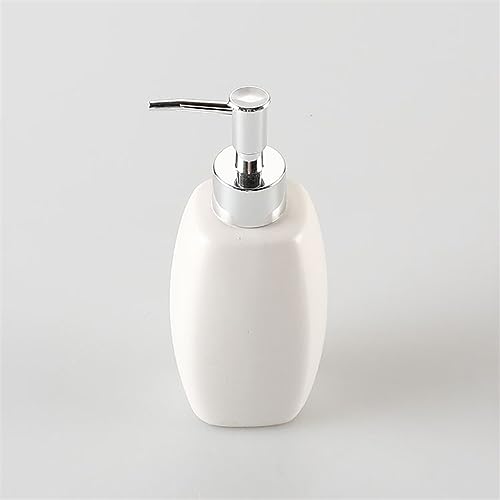 Soap Dispenser Creative Embossed Soap Dispenser for Bathroom Kitchen Farmhouse Ceramic Soap Pump White Soap Bottle for Lotion Massage Essential Oil Soap Pump Bottles