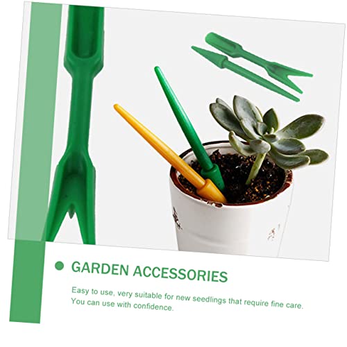 YARNOW 50 Sets Sowing Device Planting Tools Bonsai Planting Tool Dibber for Planting Planter Tool Potato Fork Bling Accessories Succulents Transplant Tool Trowel Abs Earth Tones