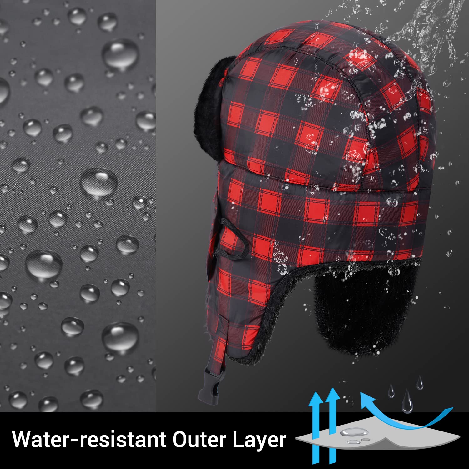 Sportneer Hat for Men Winter Hat with Ear Flaps for Mens Women