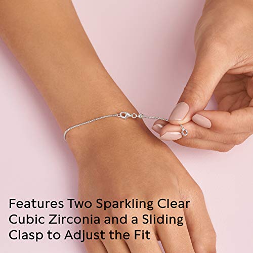 Pandora Jewelry Sparkling Crown O Cubic Zirconia Bracelet in Sterling Silver, 7.9"