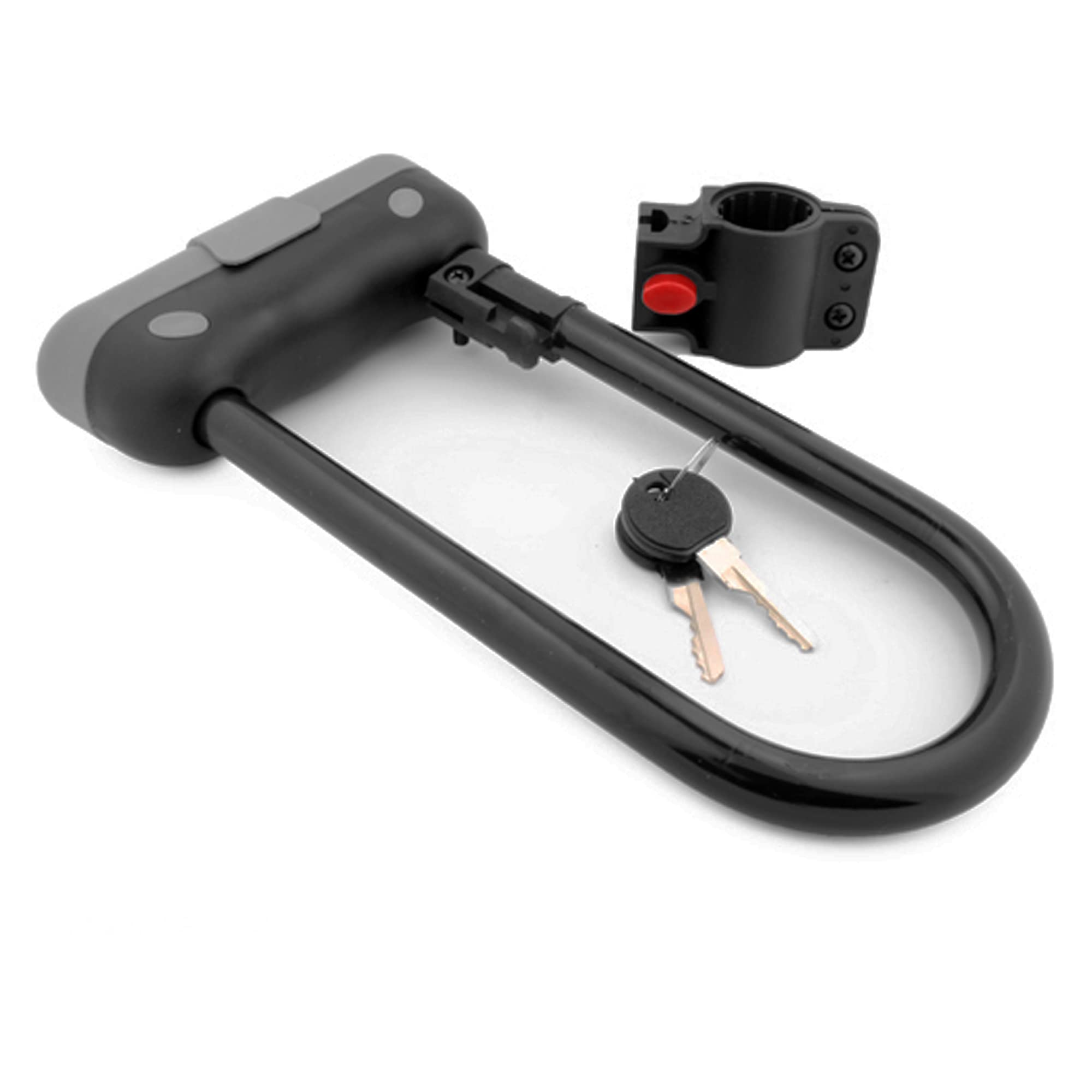 Wideskall 24 Packs Heavy Duty 14mm U Bar Bike Lock Anti-Theft Bicycle U Lock with Mount Bracket & 2 Keys