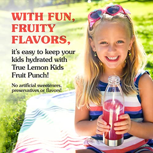 TRUE LEMON Fruit Punch Packets - Low Sugar, No Preservatives Kids Hydration Drink Mix