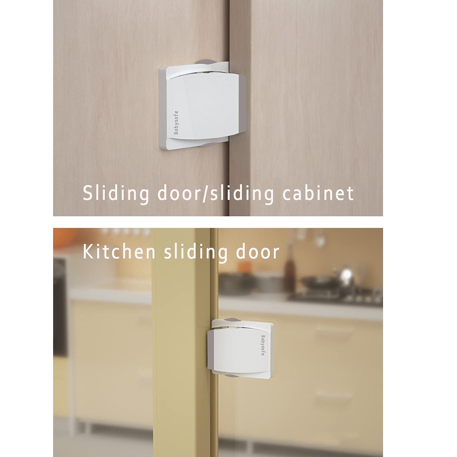 Sliding Glass Door Child Lock, 4 Pack Baby Proof Security Locks for Patio Door Window Cabinet, Child Safety Proofing Lock