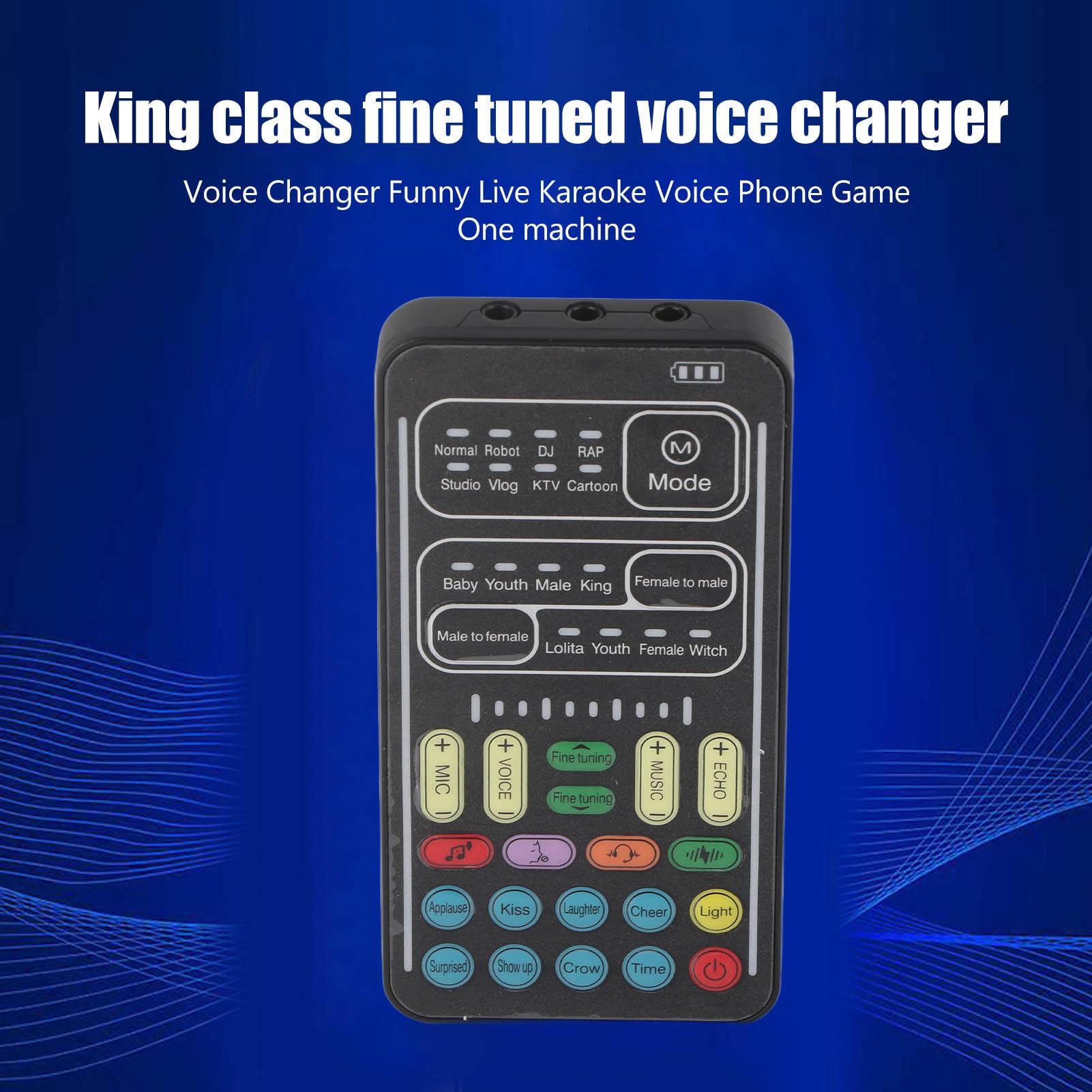 Voice Changer Disguiser, for PS4/PS5/ One/Phone/Computer PC/Tablet, Portable Mini Gaming Live Sound Card, 8 Kinds Sound Adjustable, Plug and Play