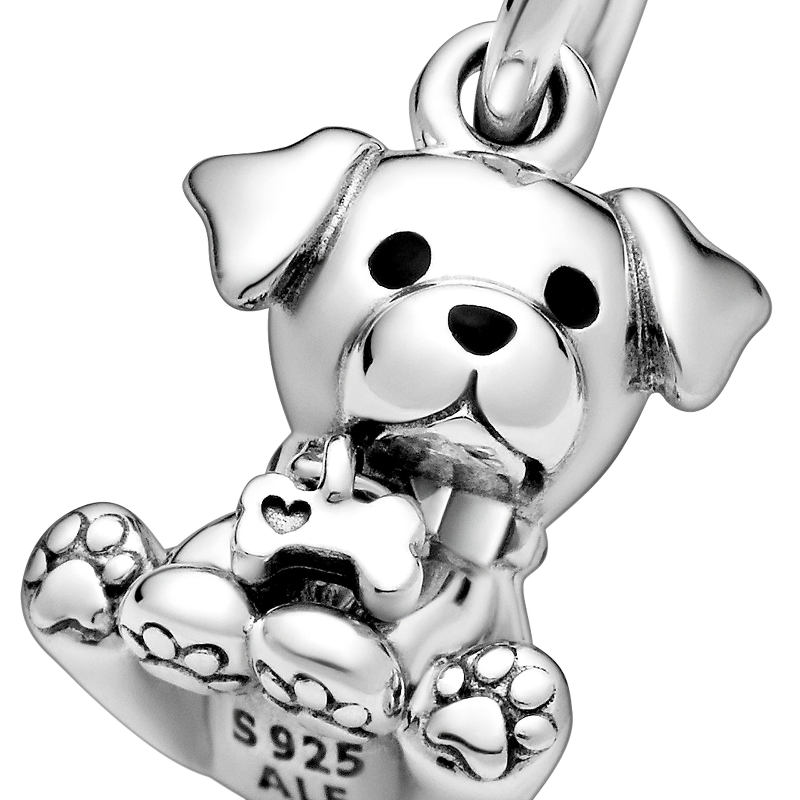 PANDORA Labrador Puppy, Black Enamel