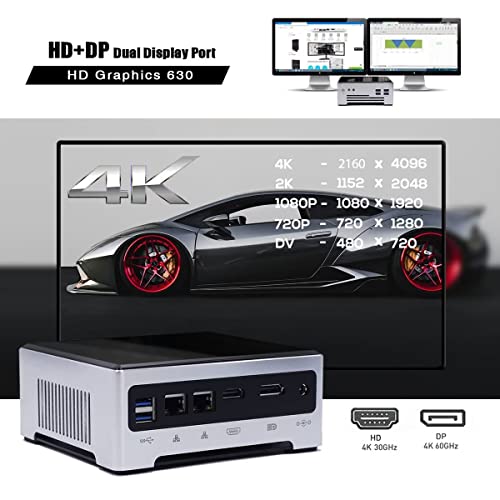 WEIDIAN NUC Mini PC Desktop PC DDR4 Octa Core i9 10880H 64GB RAM 1TB SSD 2LAN HD DP M.2 WiFi BT4.2 Windows 11 Pro Mini Business PC Built-in-Fan Mini Desktop Computer Small PC