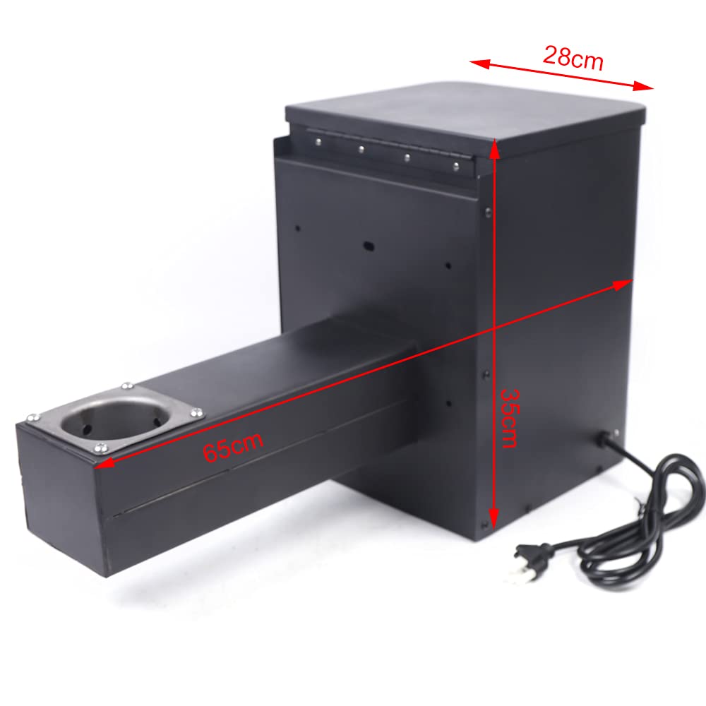 Pellet Smoker Hopper Assembly Kit, Electric Wood Pellet Smoker Grill Part with Digital Temperature Controller for Grill, Smoke, Bake, Roast, Braise, BBQ (Knob type)