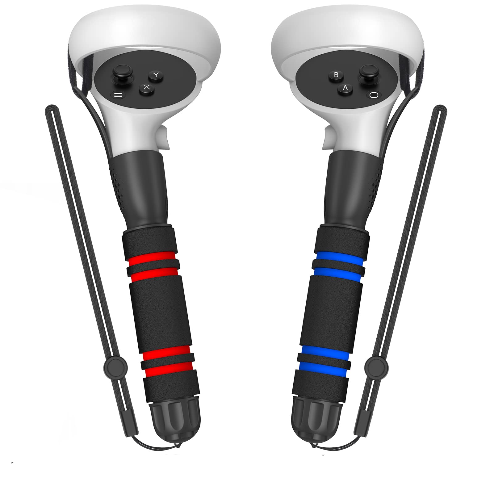 YOGES VR Game Handle Accessories Compatible with Oculus Quest 2 Controllers, Dual Handles Extension Grips Compatible with Meta Quest 2 Accessories