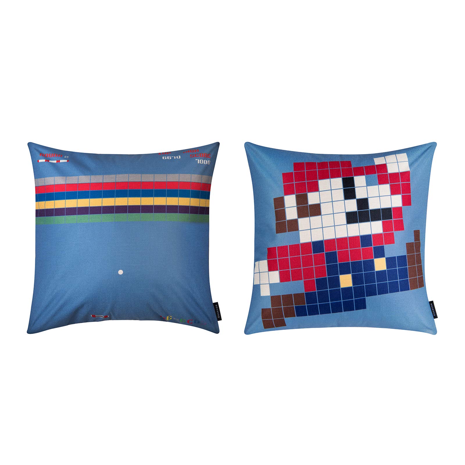 Pillow Cases Super Mario Decorative Throw Pillow Covers 18 x 18 Inches Set of 2 Light Blue