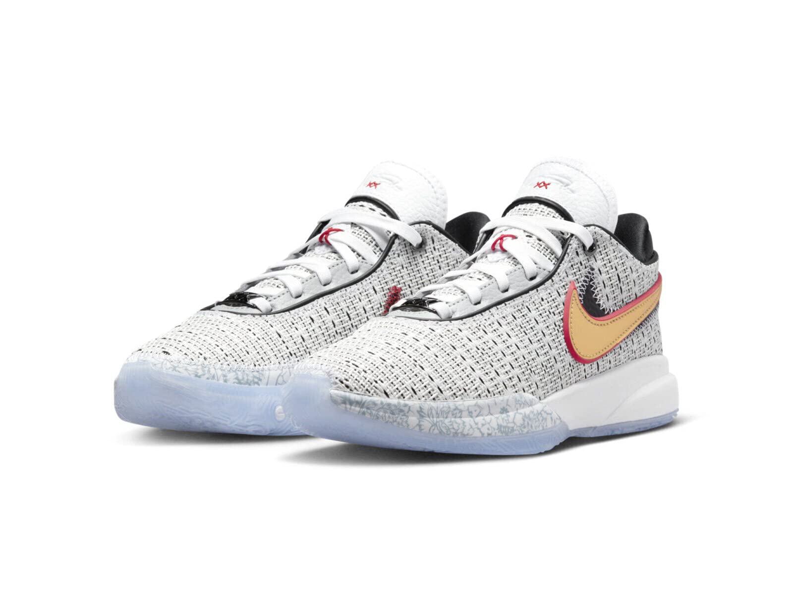 Nike Big Kid's Lebron XX White/Metallic Gold-Black (DQ8651 100) - 4
