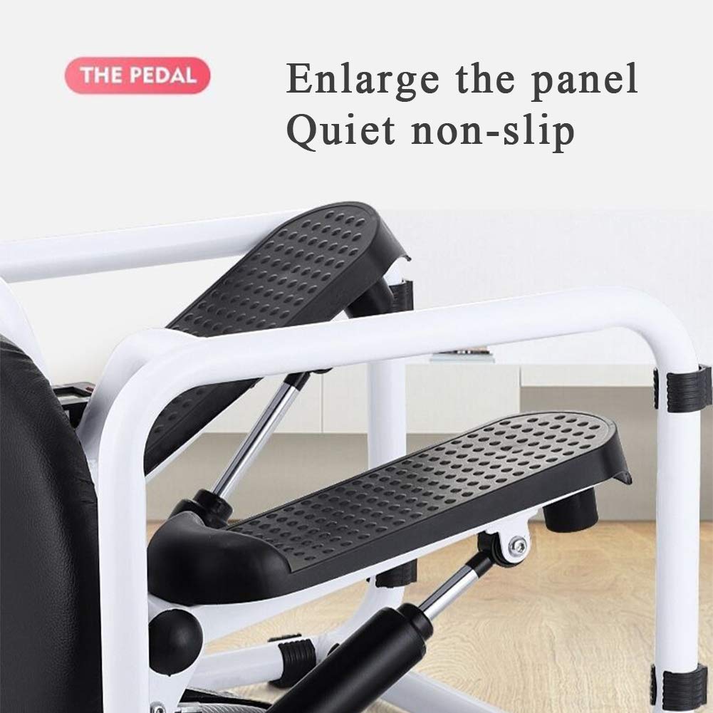 Poncho Stepper Desk Multi-Functional Mini Twist Stepping Machine with Resistance Bands, Indoor Fitness Hydraulic Stair Stepper with Display