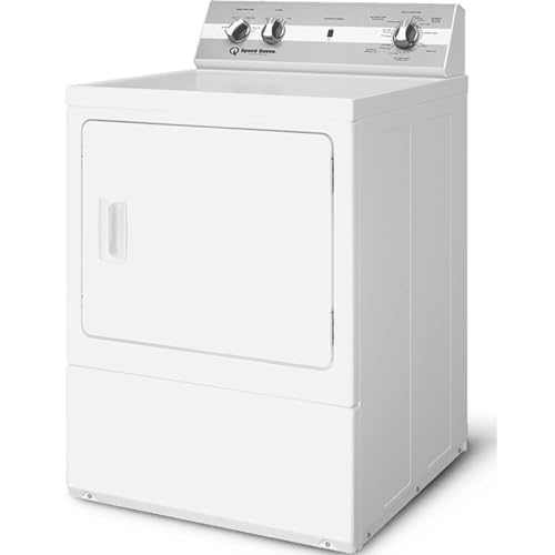 Speed Queen DC5003WE 27" Electric Dryer with 7 cu. ft. Capacity, Galvanized Cylinder, Reversible Door, 220 CFM Exhaust Fan, in White