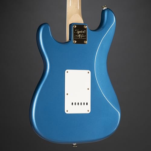 Squier 40th Anniversary Gold Edition Stratocaster Electric Guitar, with 2-Year Warranty, Lake Placid Blue, Laurel Fingerboard