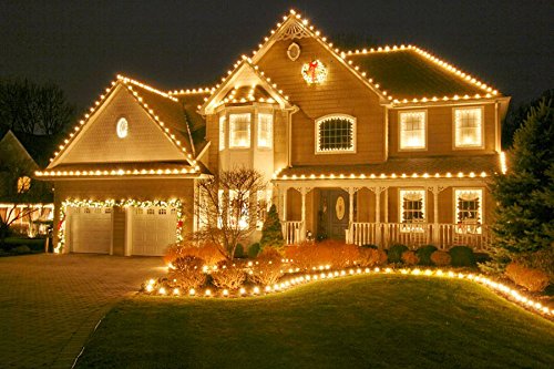 Novelty Lights Incandescent Christmas Replacement Bulbs - Indoor/Outdoor Individual Bulbs for Christmas Tree, Display, & More - C9/E17 Intermediate Base, 7 Watt Lights (Clear, 25 Pack)