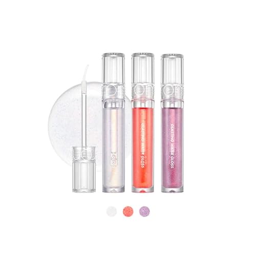 rom&nd Glasting Water Gloss (01 SANHO CRUSH) | Syrupy gloss, Glossy Finish, Long-lasting, Moisturizing, Highlighting, Natural-beauty, Gloss for Daily Use, K-beauty, 4.3g / 0.15 Floz