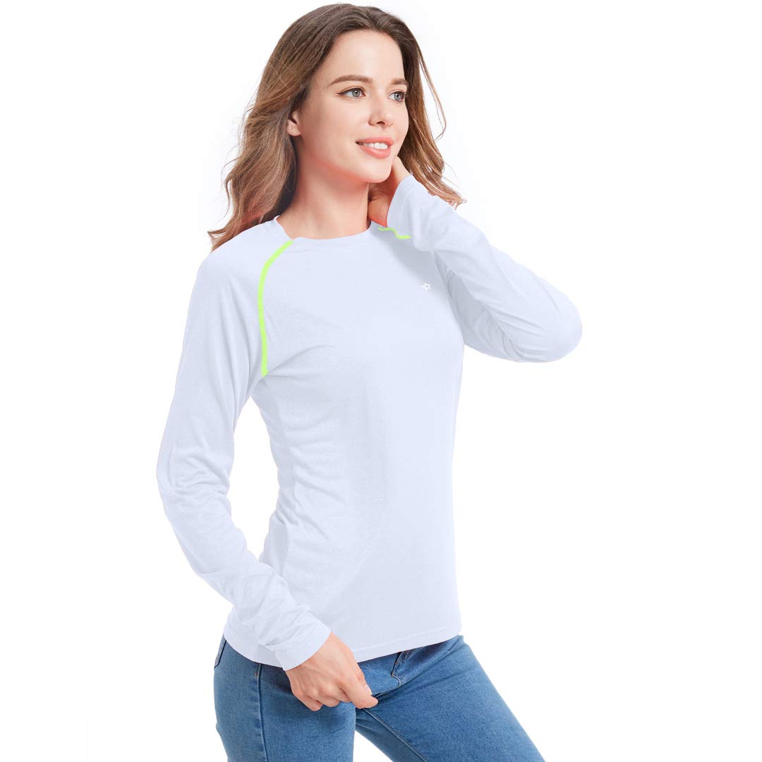 Women's Button Down Shirt Classic Long Sleeve Office Chiffon Blouse A-white