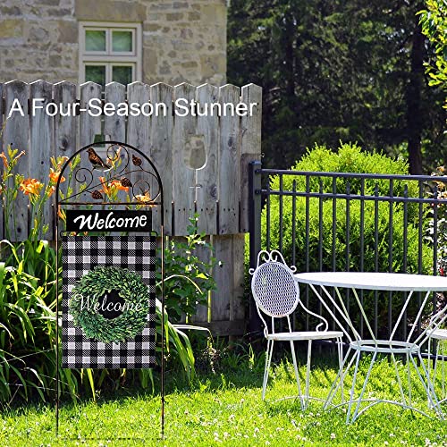 YEAHOME 5 FT Flag Pole,Tangle Free Spinning Stainless Steel Flagpole, Suitable for 3x5 Heavy Garden Flag 1" Dia Flag Pole for House, Wall-Mounted, Garden Flag Holder Stand