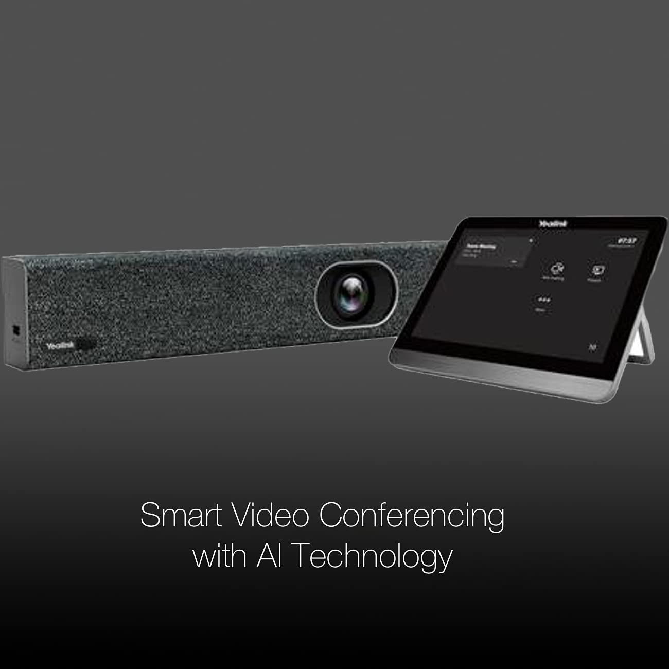 Yealink A20-020-ZOOM Certified MeetingBar Conference System with CTP18 Touch Console, Connects to Deskphone, PC/Mac, Softphones - Works with Teams, Zoom, Skype, Microfiber Included - by GTW