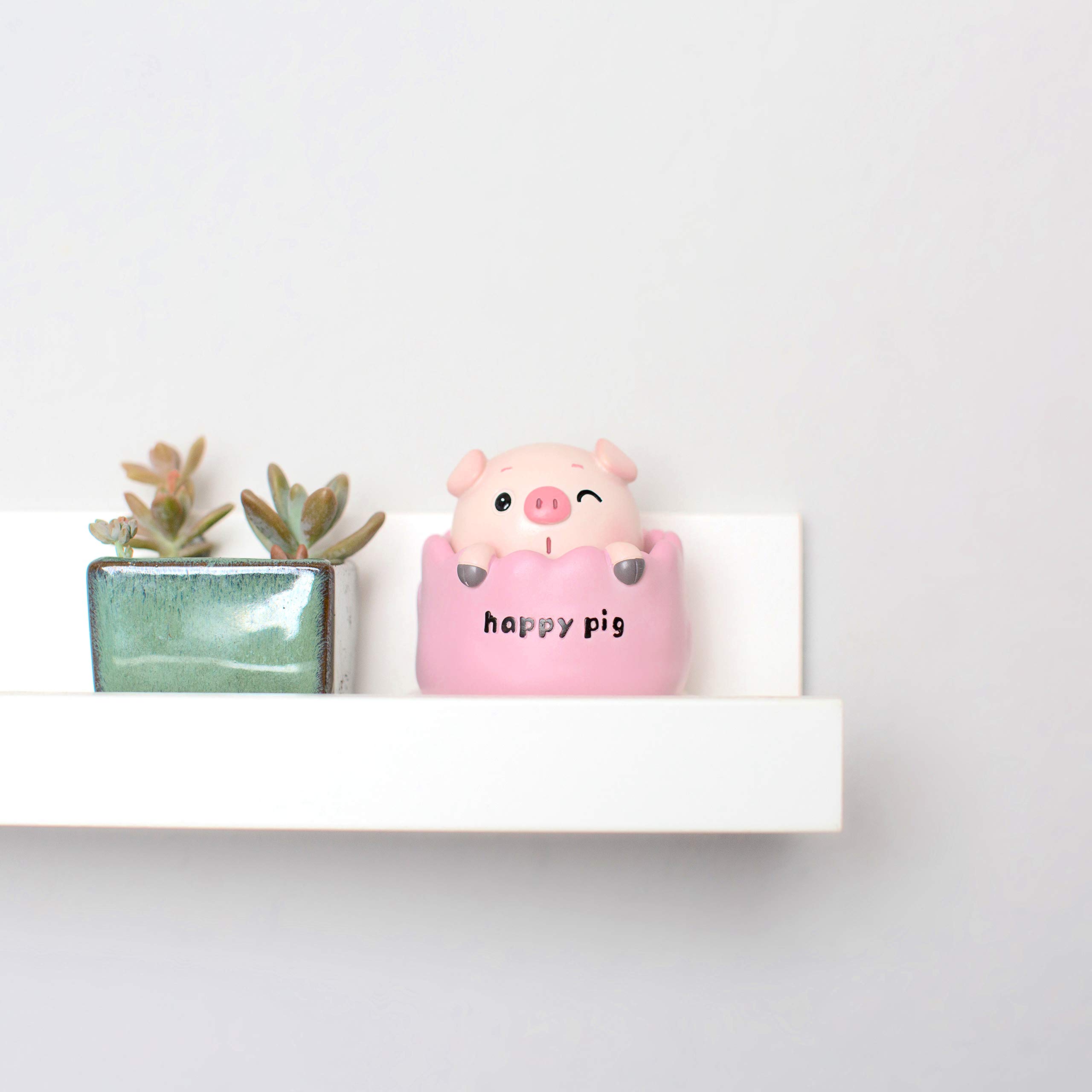 POP Bobblehead Dashboard Happy Pig Car Dashboard Decoration Cool Car Accessories Dancing Shaking Head Toys- Perfect for Dashboard, Home, Kitchen, Office and Other Interior Decorations (Pink)