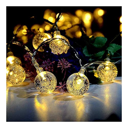 Sucastle WDWL Globe String Lights, Crystal Balls Waterproof Fairy Lights, Outdoor Starry Lights Solar Powered String Lights, Decorative Lighting for Home, Garden, Party, Festival
