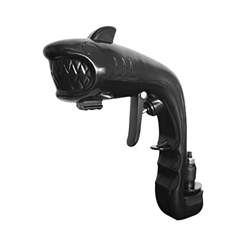 Wine Sprayer - Shark/Dolphin Shaped Champagne Sprayer Beer Bottle Durable Sprayer Alloy Party Club Bar Tool (Color : Shark (Black))