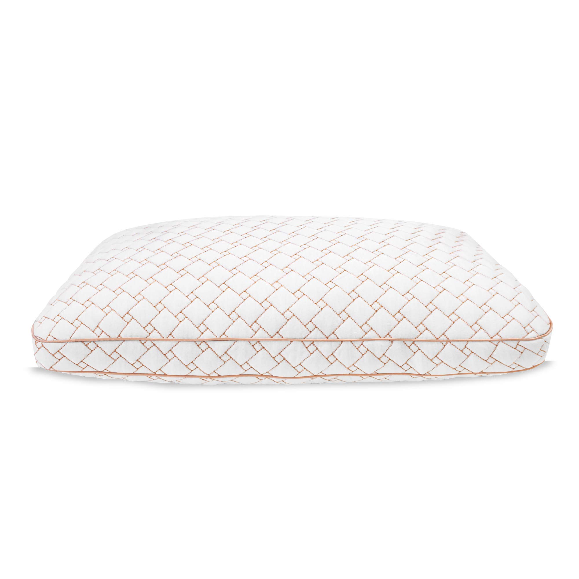 SensorPEDIC Gel-Infused Memory Foam Cluster Jumbo Bed COPPERPEDIC Pillow with Copper-Infused Cover, White