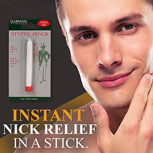Pinaud Clubman styptic pencil for nick relief - 0.33 oz, 6 pack
