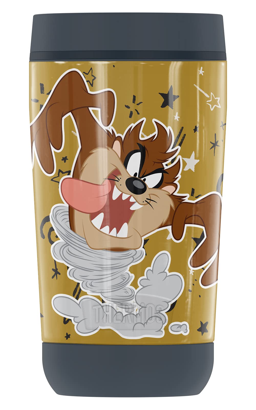 THERMOS Looney Tunes Taz Star Pattern GUARDIAN COLLECTION Stainless Steel Travel Tumbler, Vacuum insulated & Double Wall, 12 oz.