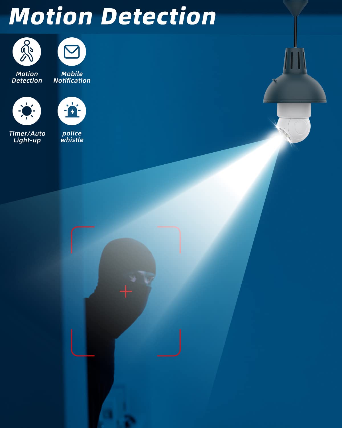 Security Camera Sets, Light Bulb Security Camera Indoor Camera Wireless with Phone App Baby Monitor with Camera and Audio 360° WiFi Cameras for Home Security Motion Tracking Full Color Night Vision