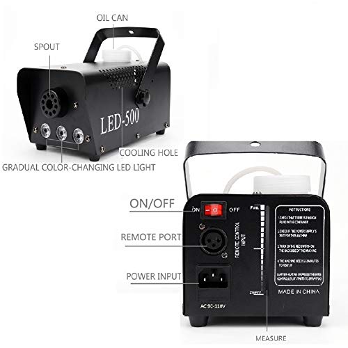 Smoke Machine Fog,Halloween Fog Machine Fogger Making Special Atmosphere Lighting Smog Machine for DJ Parties Christmas Weddings