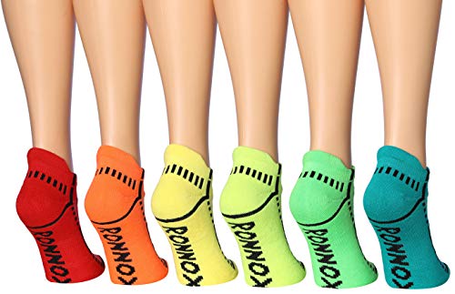 RONNOX Men's 12-Pairs Low Cut Running & Athletic Performance Tab Socks Medium/Large MRLT16-AB-ML