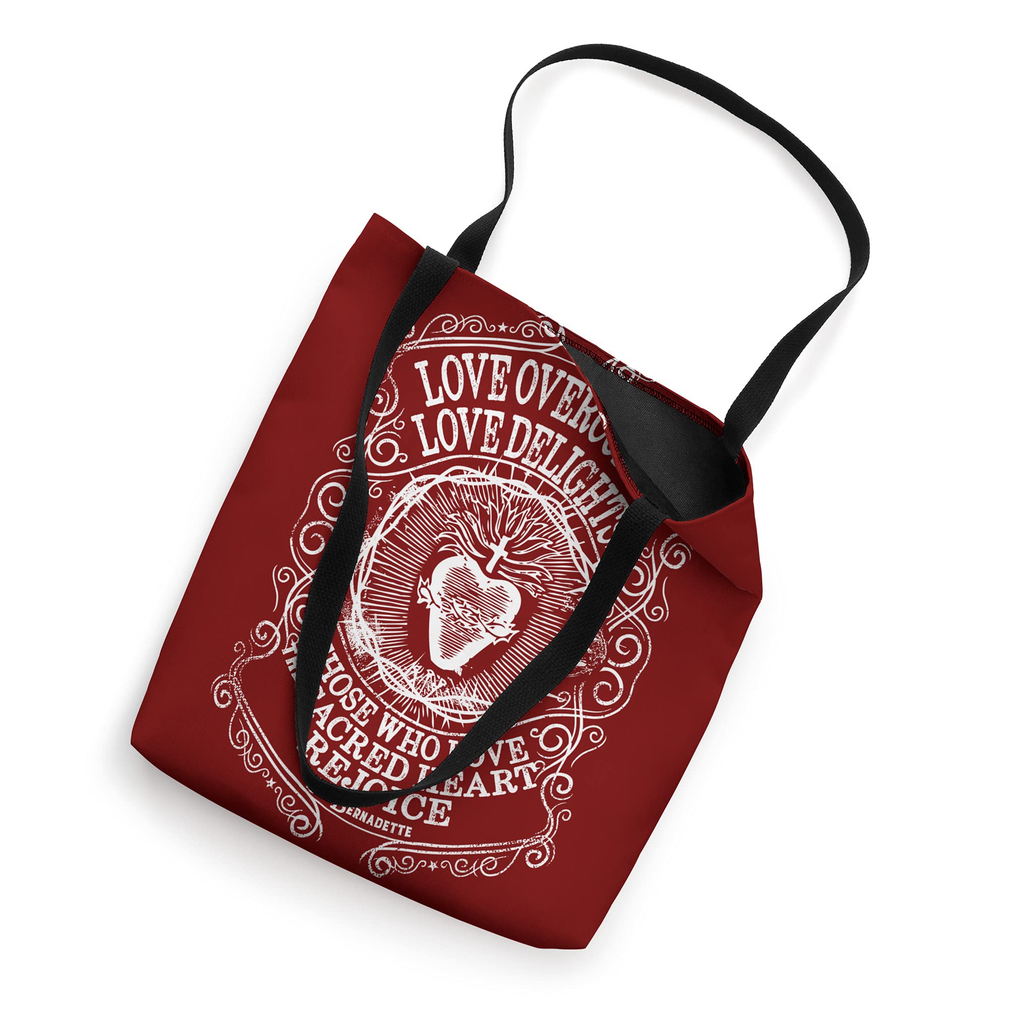 St Bernadette Soubirous of Lourdes Sacred Heart of Jesus Tote Bag
