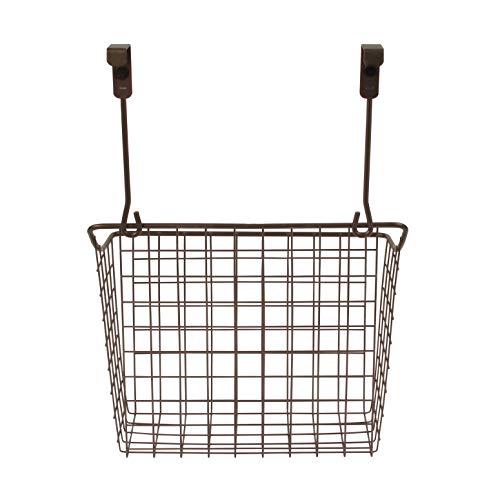 Spectrum Grid Over The Cabinet Wire Storage Basket Large (Bronze) - Organizer for Bathroom, Kitchen, Under Sink, Pantry, Hair Tools, & More