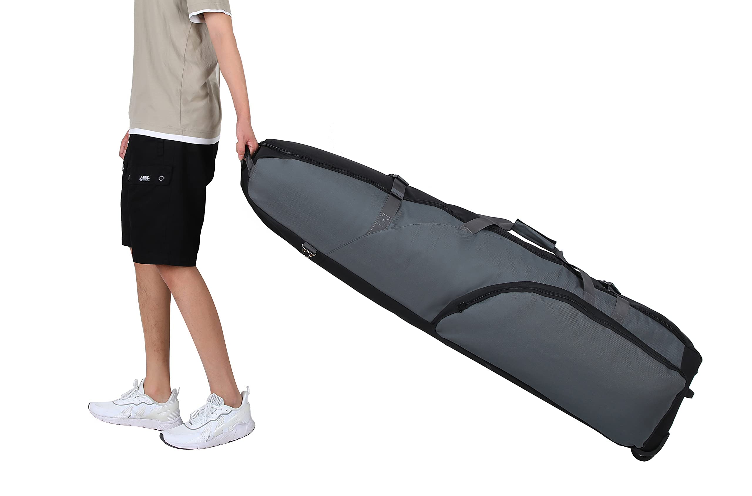 TurnWay Golf Club Bag, 1800D Polyester, Waterproof, Foldable for Adult Male, Grey