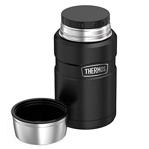 THERMOS Stainless King Food Flask, Matt Black, 710 ml