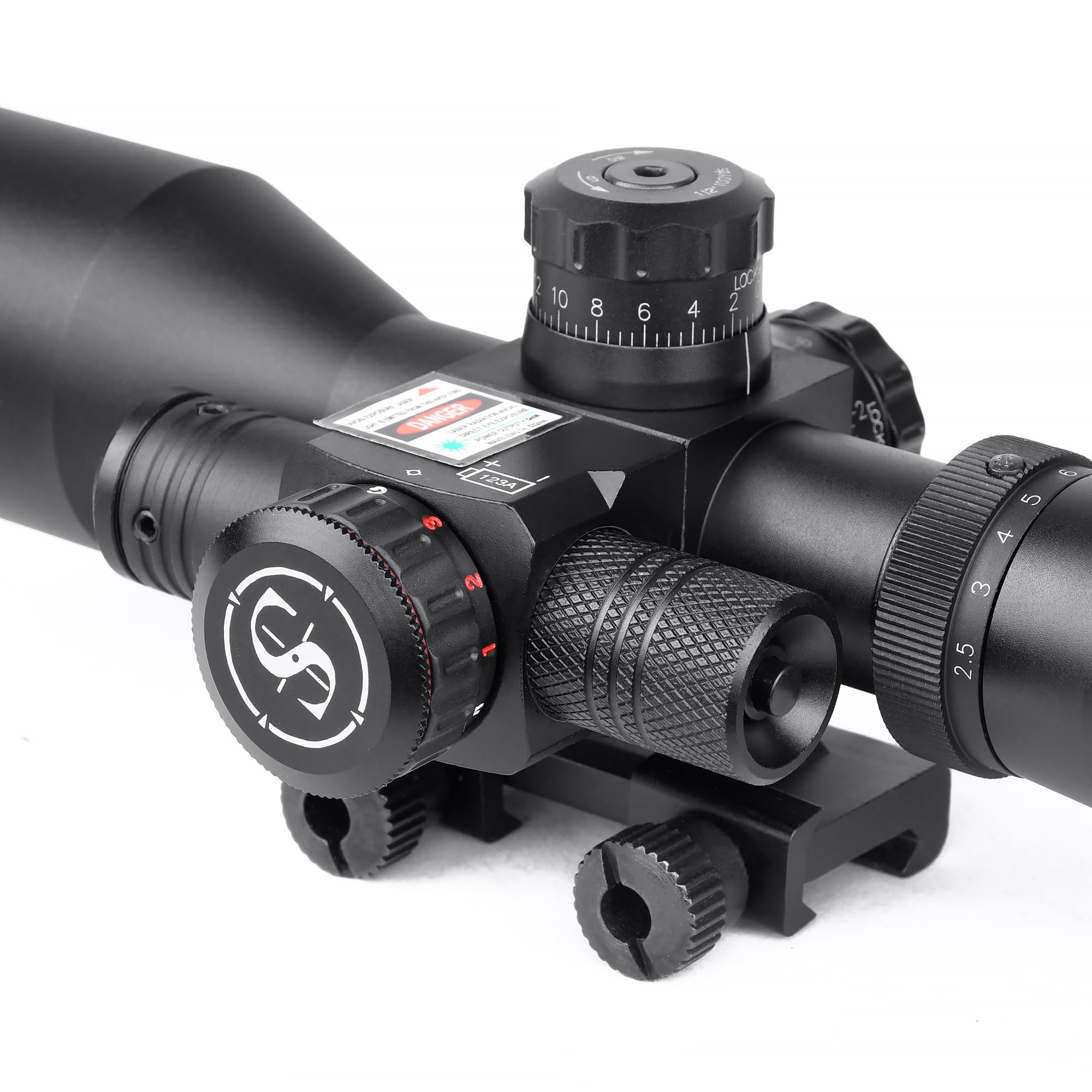 Sniper ST2.5-10x40 Rifle Scope Combo with Green Laser R/G Illuminated Reticle Red Dot Sight