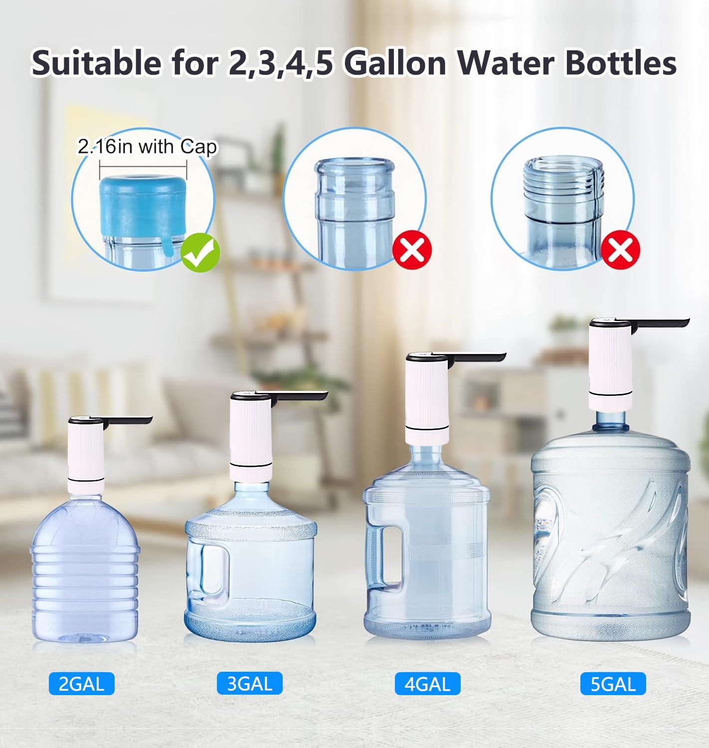 Selitofafa Drinking Water Dispenser - Water Cooler Dispenser - Portable Water Bottle Pump for Camping or Family and Office