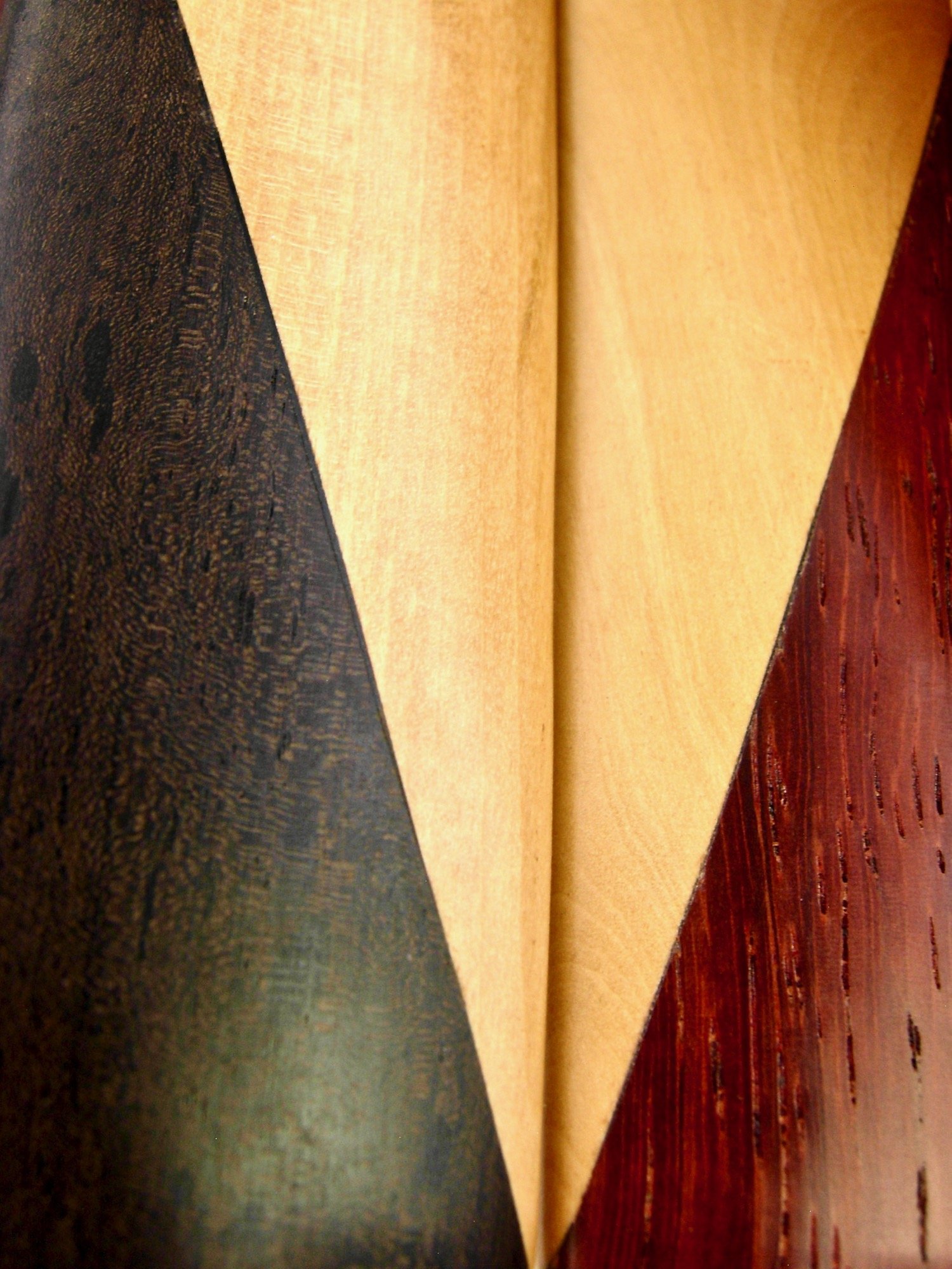 Pea Patch Minstrel-Style Laminated “Tri-Tone” Ebony-Boxwood-Padauk Bones (Narrow)