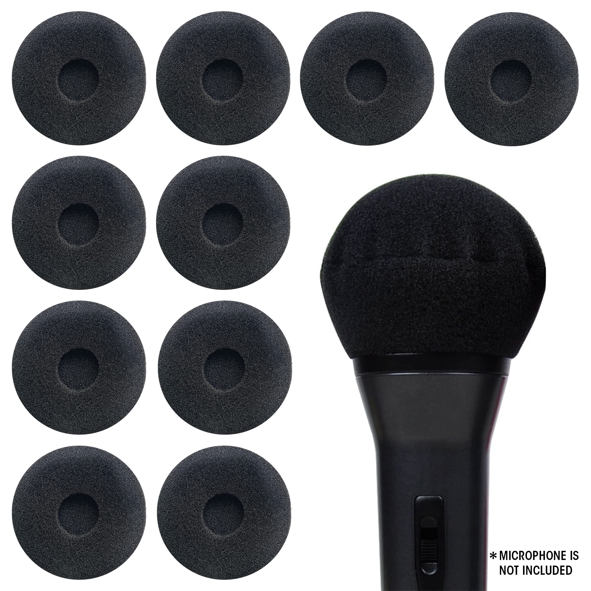 VELKPRO Microphone Windscreen, Mini Foam Mic Covers, High-Density Foam Protection for Small Lapel Lavalier Headset Microphones Shotgun and Condenser Microphones (Large)