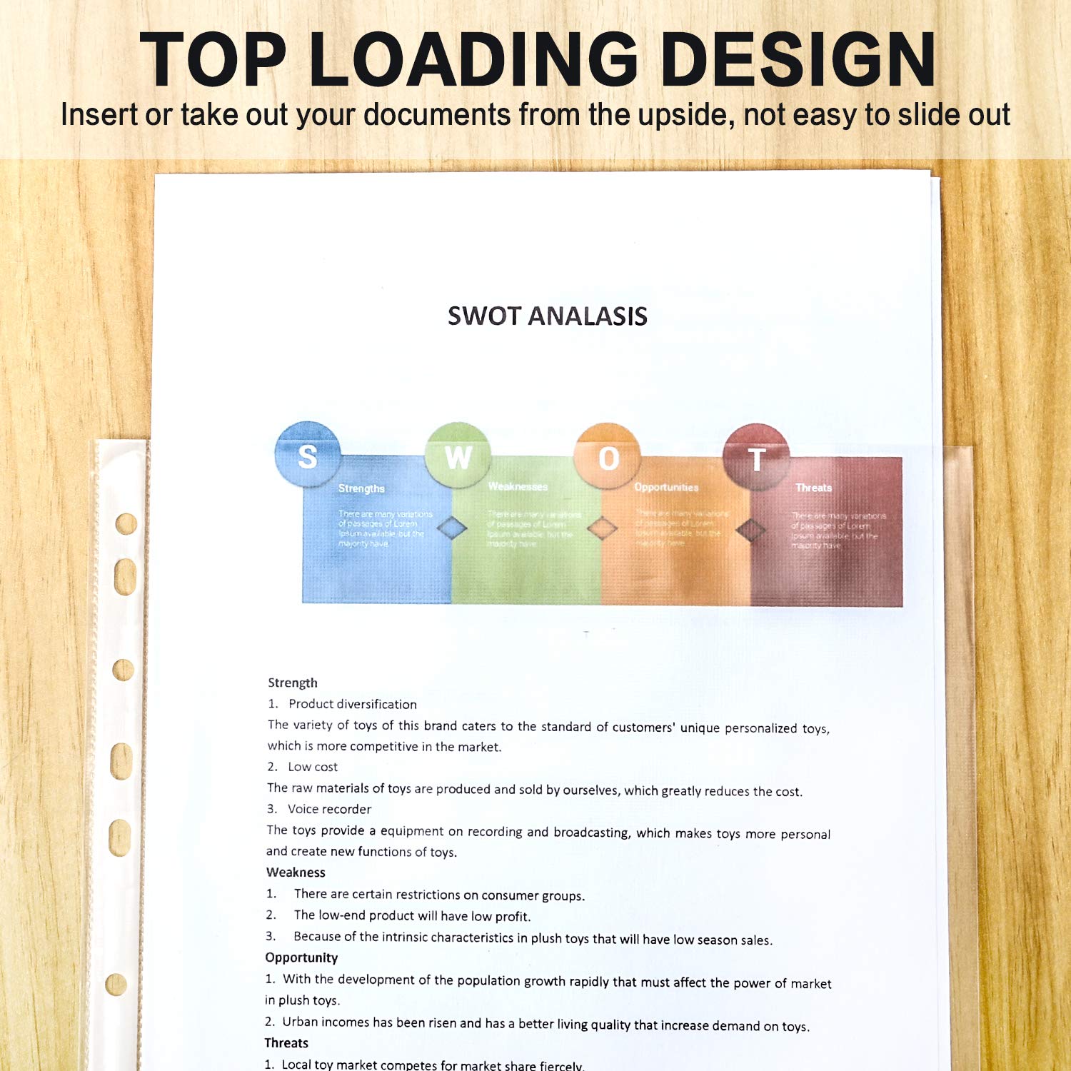 Sheet Protectors, PANDRI 600 Pack Clear Heavy Duty Plastic Page Protectors Sheet Reinforced 11-Hole Fit for 3 Ring Binder Fits Standard 8.5 x 11 Paper, 9.25 x 11.25 Top Loaded, Acid Free