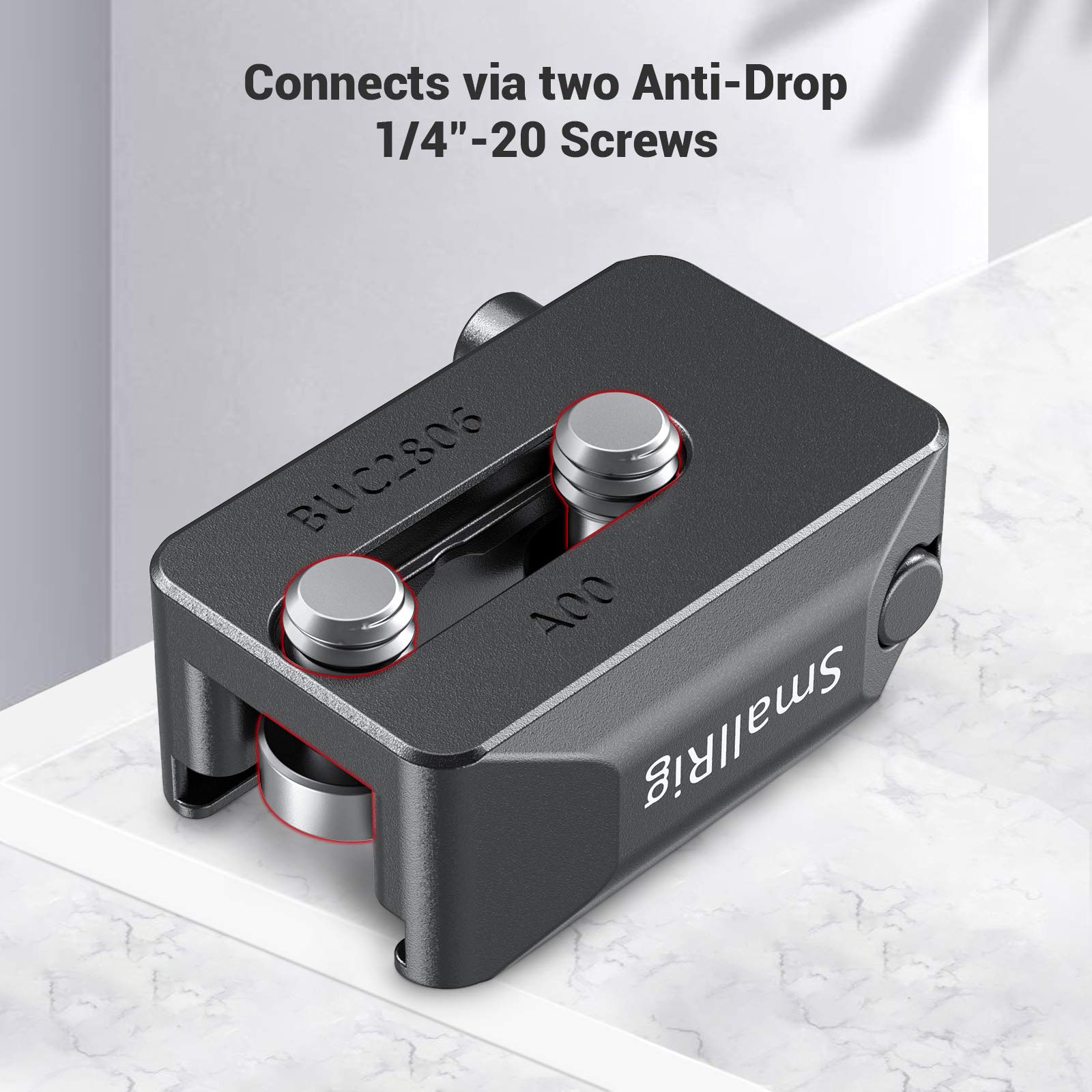 SmallRig Cold Shoe Mount Adapter with Safety Release for Camera Cage Flash LED Monitor - BUC2806