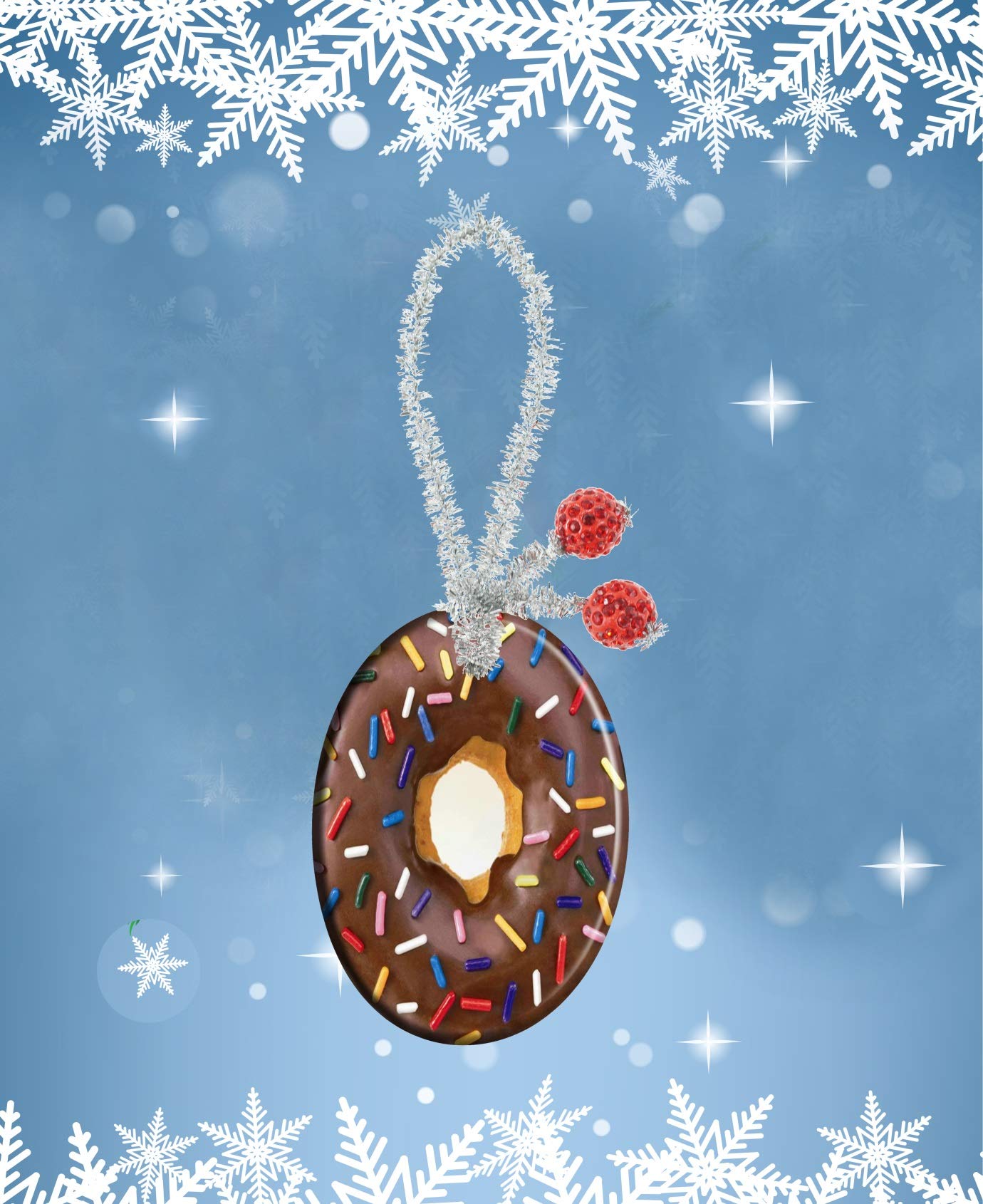 Porcelain Ornaments Ceramic Christmas Tree Ornament Wedding Ornament Home Decoration (Doughnut Donut)