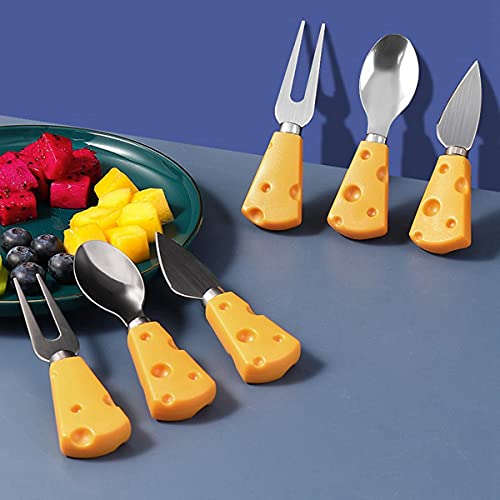 TIATA Cheese Knife, Stainless Steel Cheese Knives, This Set is Very Suitable for All Cheese Flavors, Sharp Knife, Cheese Knife Gift Set(B)