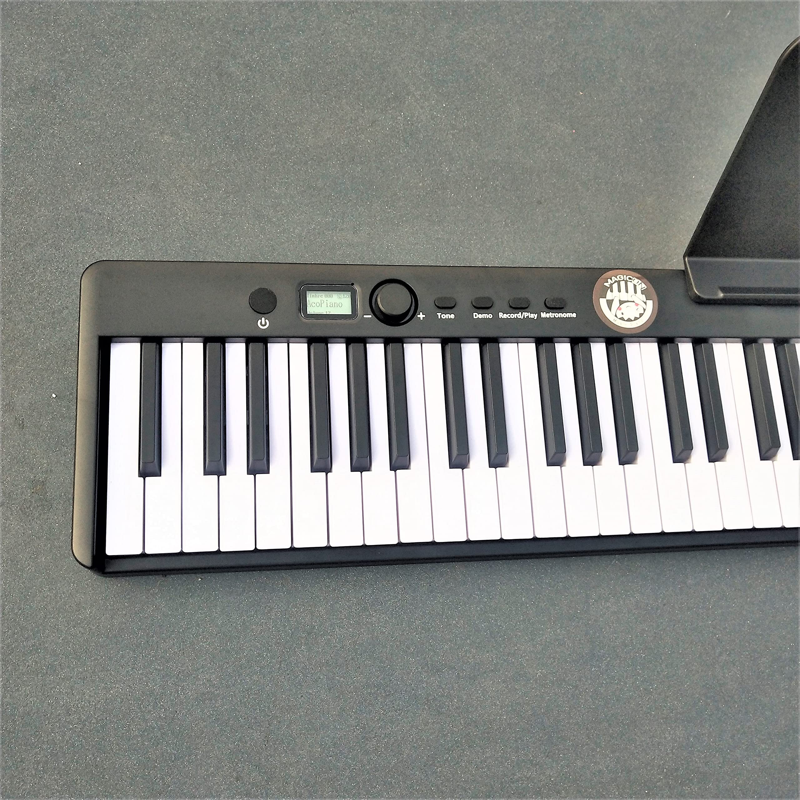 YUEQIN 88 Key Foldable Electronic Piano,Semi-Weighted Keys Piano,digital piano,Portable Electric Piano, the strength touch key,support USB/MIDI,wireless BT,Speakers,Pedal (White)