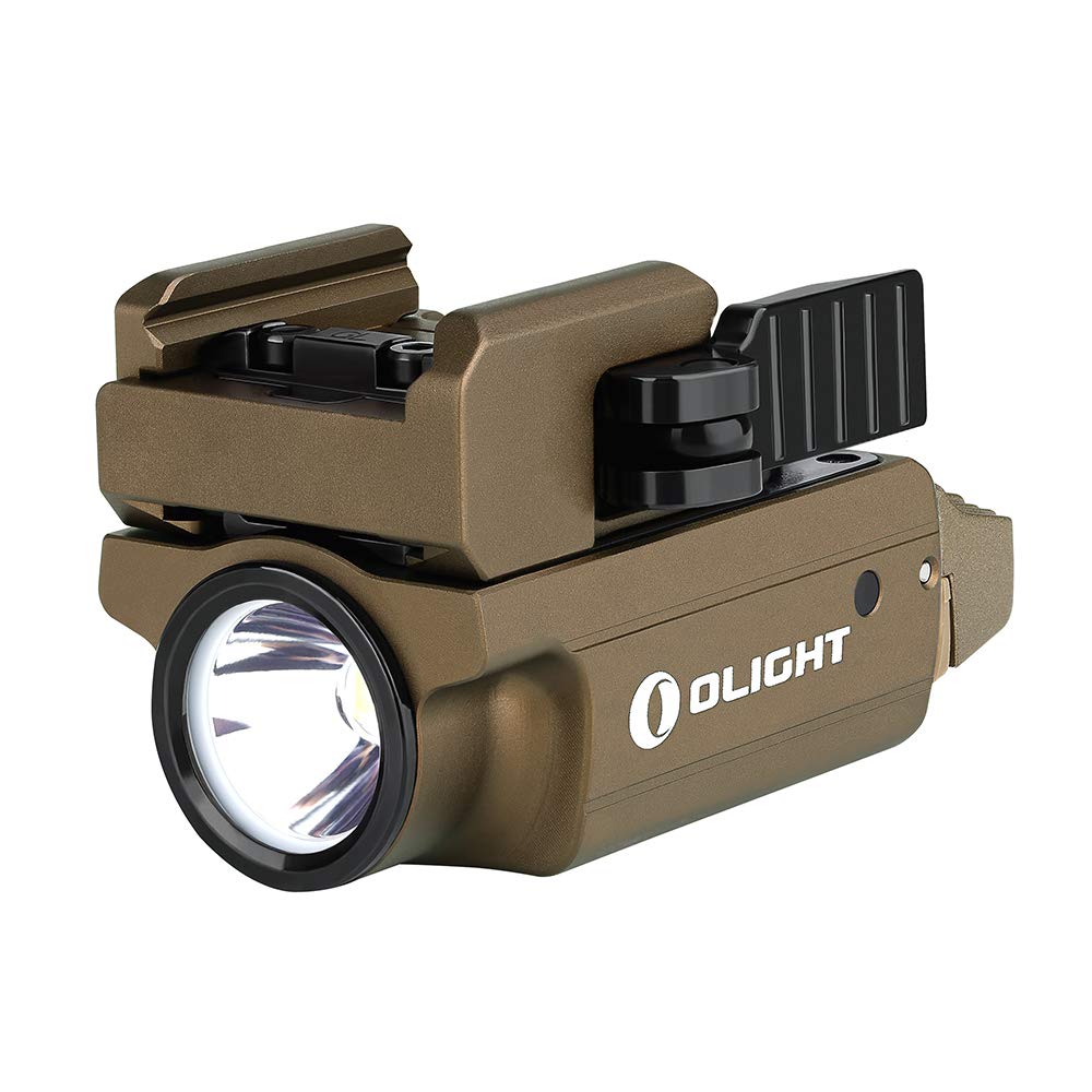 PL-MINI 2 VALKYRIE 600 Lumen modular weaponlight Rechargeable compact Subcompact pistol light, Build-in Lithium, magnetic charging, adjustable mount for Glock, Picatinny rail (Desert Tan (FDE))