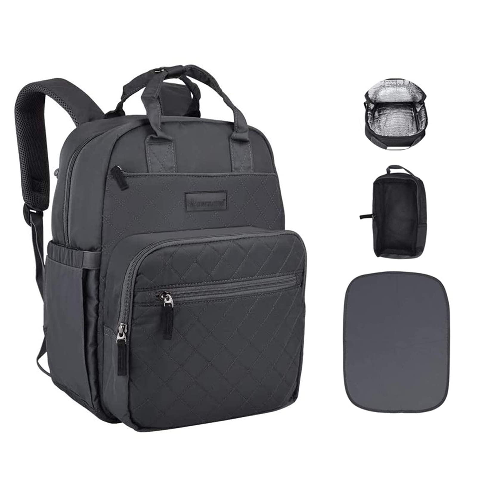 SUNSEATON Diaper Bag Backpack, Multi-Function Nappy Bags Waterproof Travel Backpack with Changing Pad, for Mom Baby Care