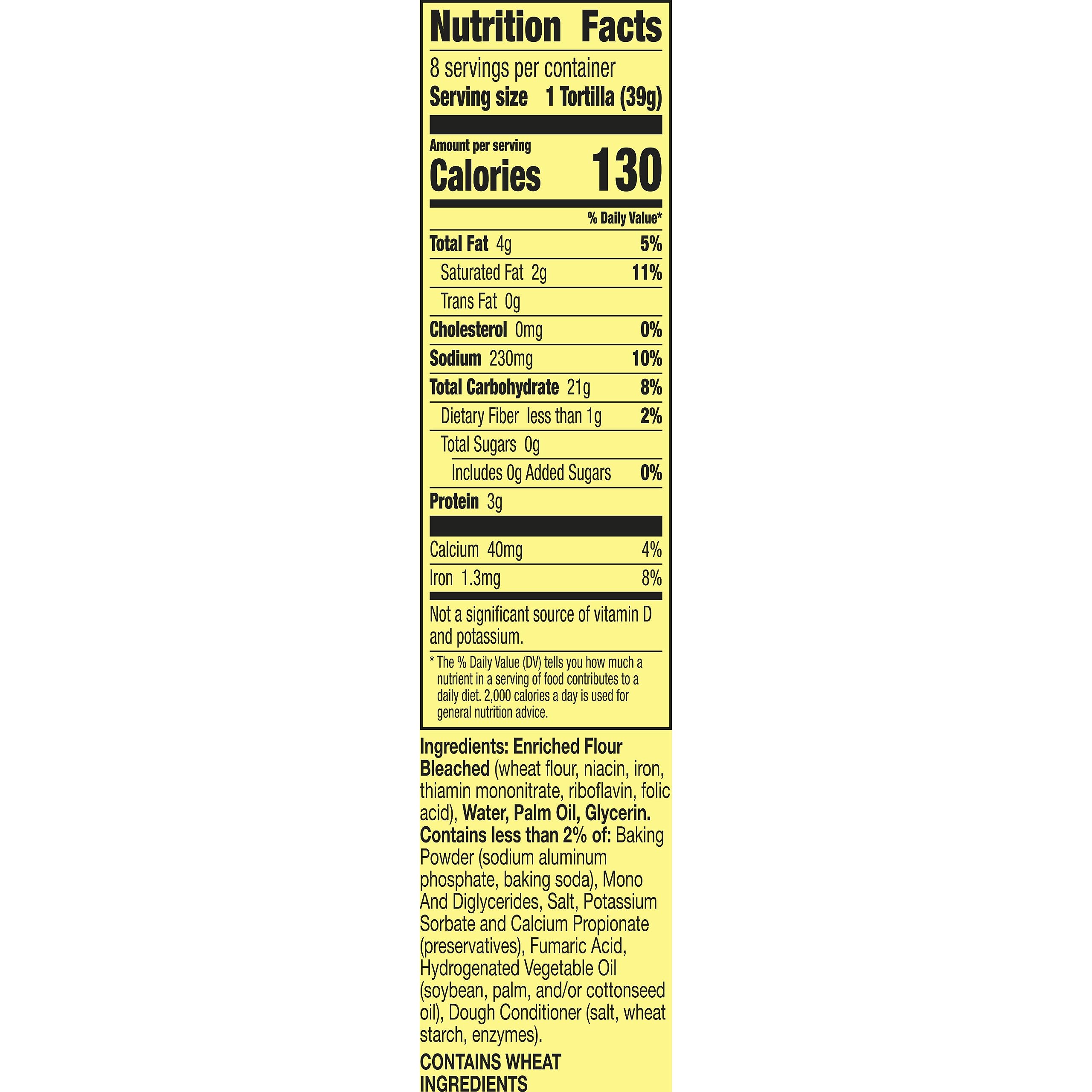 Old El Paso Flour Tortillas, For Burritos, 8 ct., 11 oz.