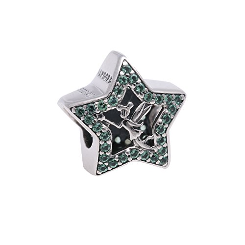 PANDORA Disney Tinker Bell Star Green Crystal Charm 2016 Spring Collection 791920NPG