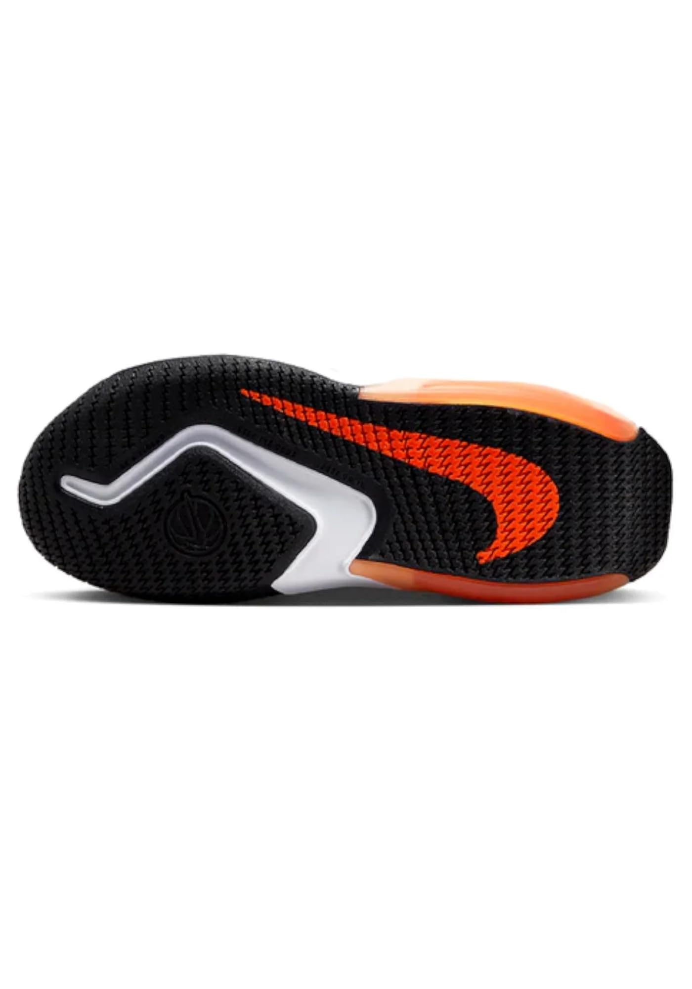 Nike Big Kids Air Zoom Crossover Basketball Shoes (GS) (White/Black/Safety Orange, us_Footwear_Size_System, Big_Kid, Men, Numeric, Medium, Numeric_6)